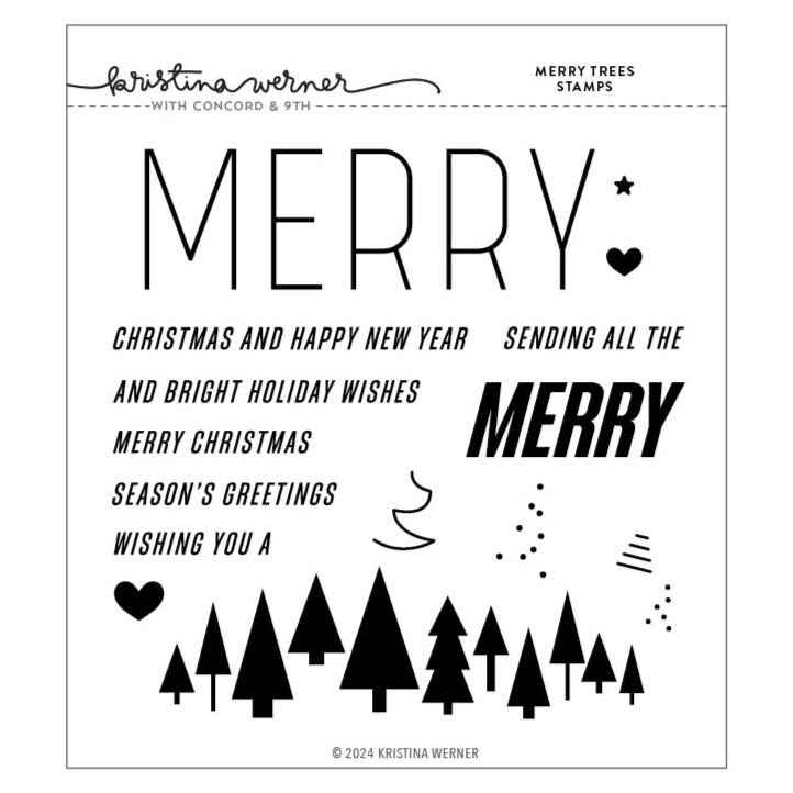 Merry Trees Stamp Set – Butterfly Reflections, Ink.
