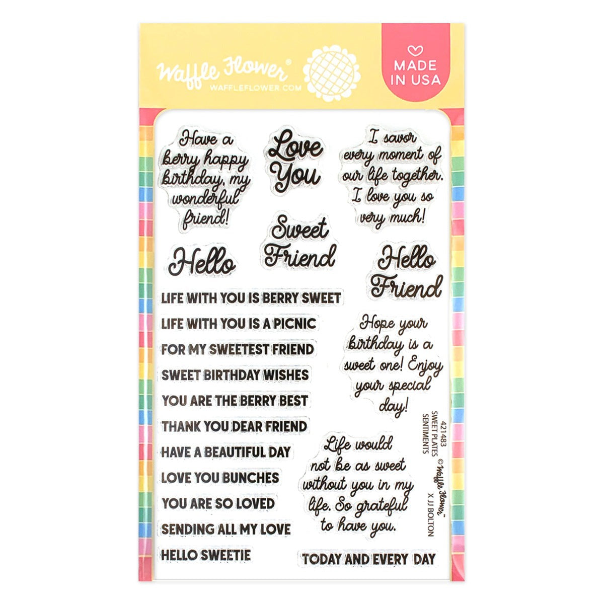 Sweet Plates Sentiments Stamp Set – Butterfly Reflections, Ink.