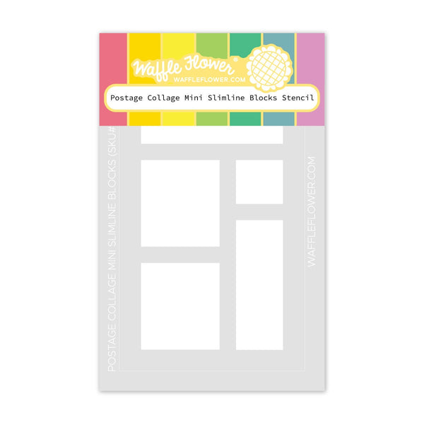 Postage Collage Mini Slimline Blocks Stencil – Butterfly Reflections, Ink.
