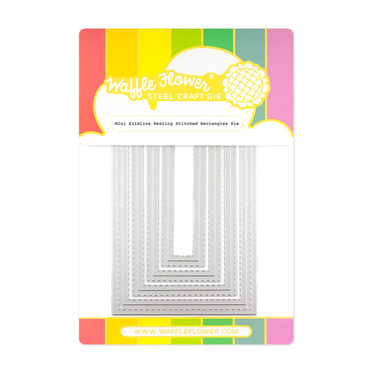 Mini Slimline Stitched Rectangles Die – Butterfly Reflections, Ink.