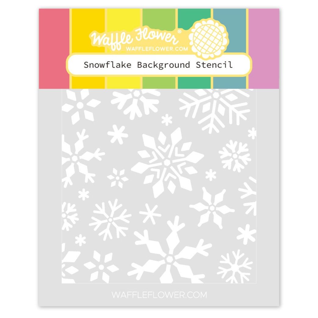 Snowflake Background Stencil – Butterfly Reflections, Ink.