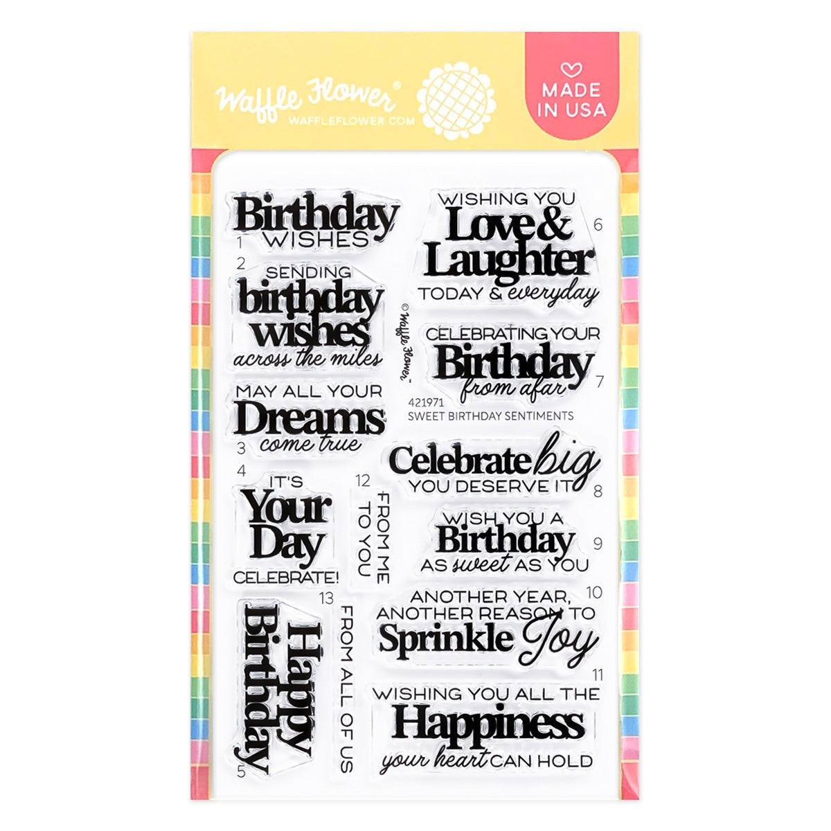 Sweet Birthday Sentiments Stamp Set – Butterfly Reflections, Ink.