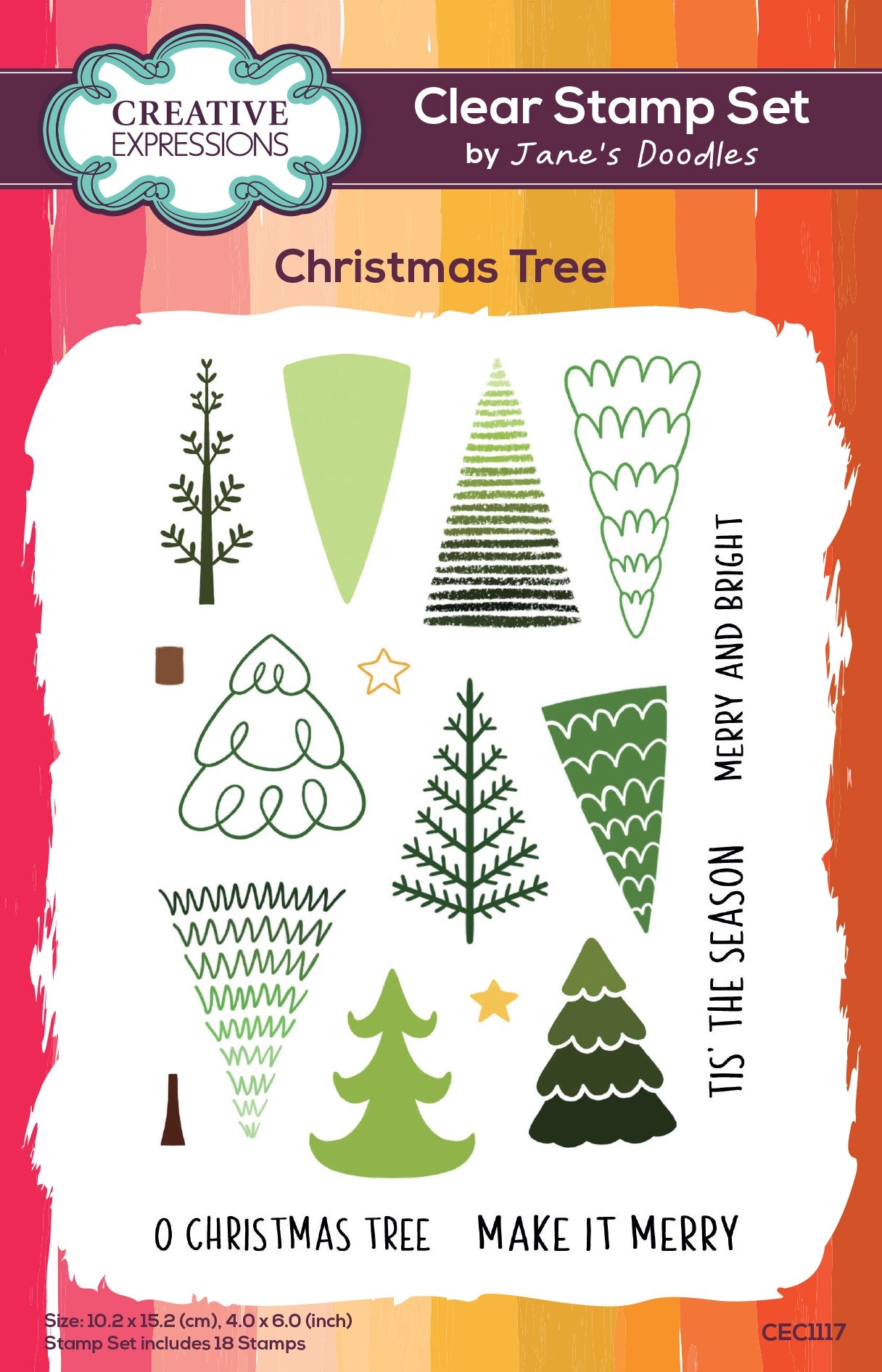 Christmas Trees Stamp Set – Butterfly Reflections, Ink.