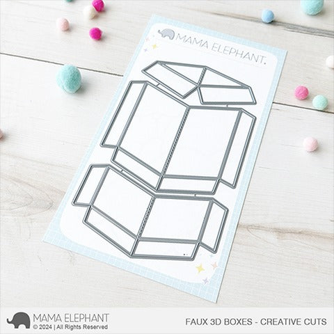 Faux 3D Boxes Creative Cuts – Butterfly Reflections, Ink.