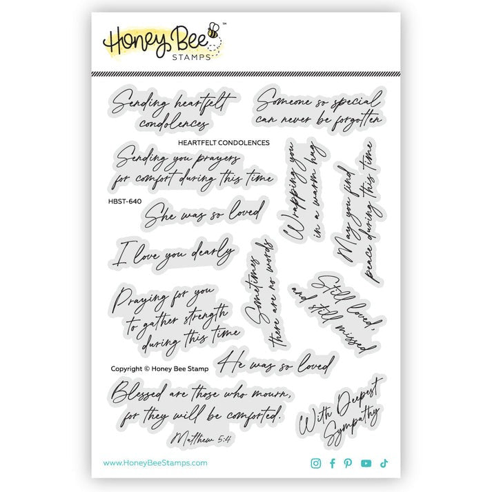 Heartfelt Condolences Stamp Set – Butterfly Reflections, Ink.