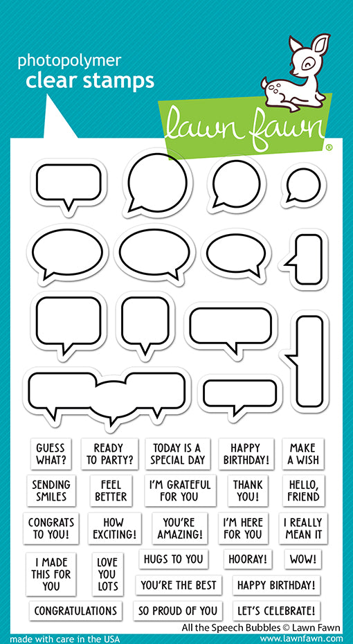 All The Speech Bubbles Stamp Set – Butterfly Reflections, Ink.