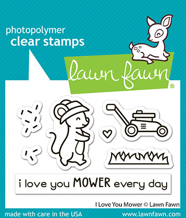 I Love You Mower Stamp Set – Butterfly Reflections, Ink.
