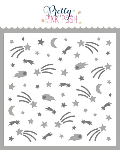 Layered Shooting Stars Stencils – Butterfly Reflections, Ink.
