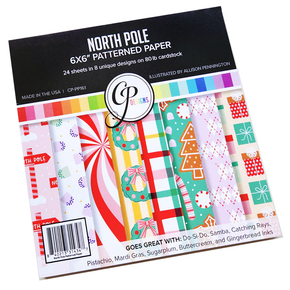 North Pole 6x6 Patterned Paper – Butterfly Reflections, Ink.