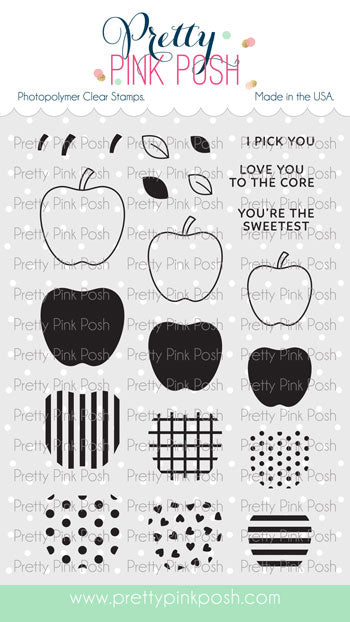 Patterned Apples Stamp Set – Butterfly Reflections, Ink.