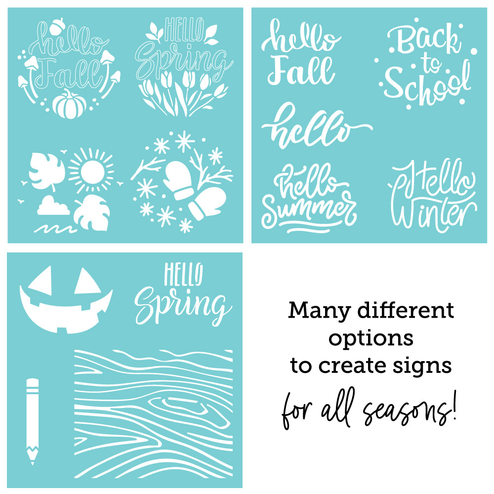 Seasonal Signs Stencil Set – Butterfly Reflections, Ink.