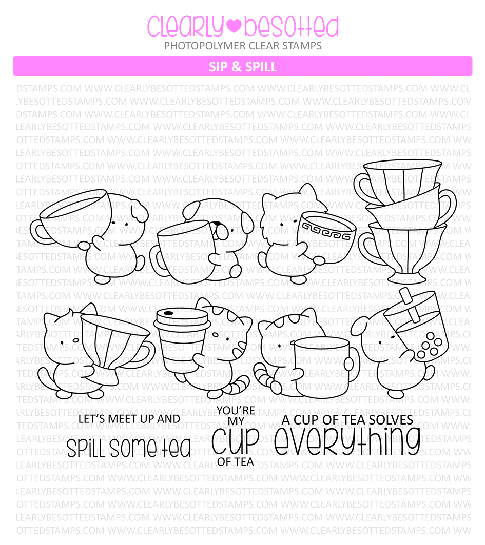 Sip & Spill Stamp Set – Butterfly Reflections, Ink.