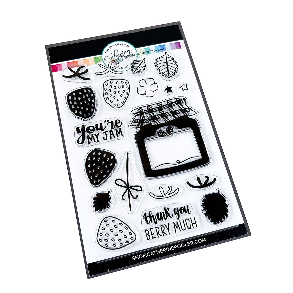 Strawberries & Jam Stamp Set – Butterfly Reflections, Ink.