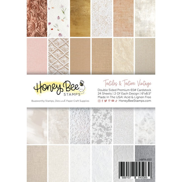 Textiles & Texture: Vintage 6 x 8.5 Paper Pad – Butterfly Reflections, Ink.