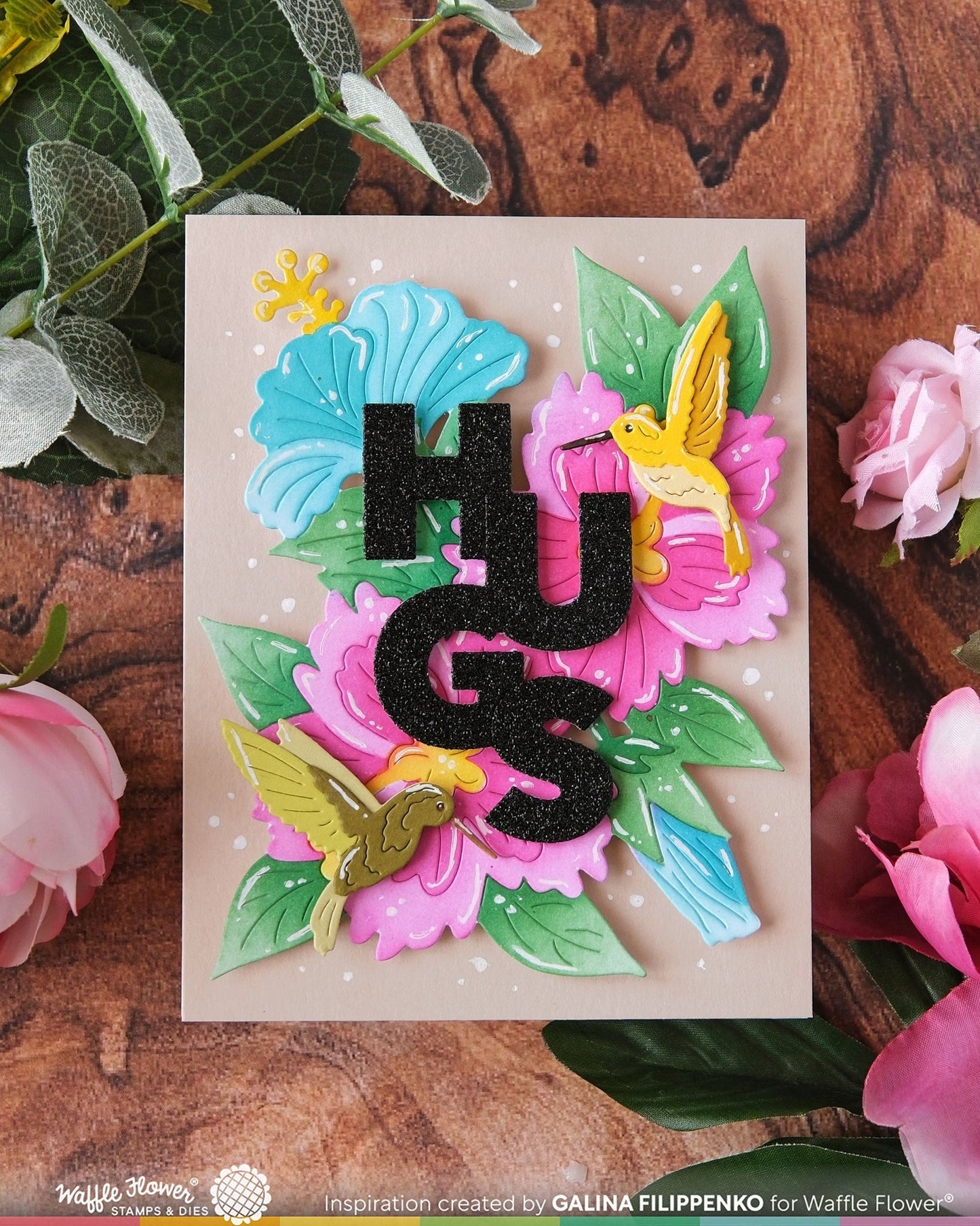 Overlapping Vertical Hugs Word Die – Butterfly Reflections, Ink.