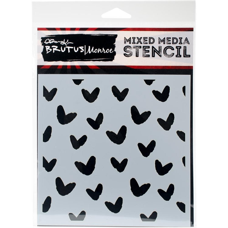 Jagged Heart Stencil – Butterfly Reflections, Ink.