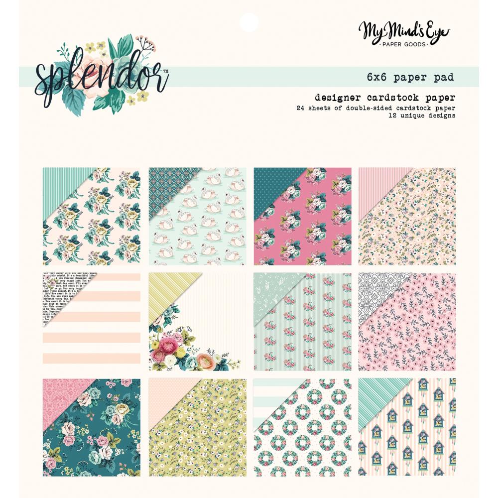 Splendor 6x6 Paper Pad – Butterfly Reflections, Ink.