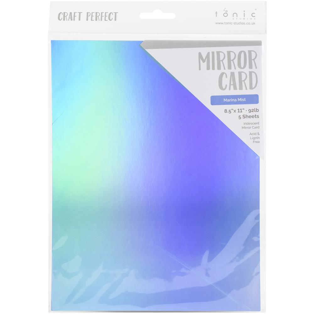 Glossy Mirror Cardstock 8.5 x 11 Marina Mist – Butterfly Reflections, Ink.