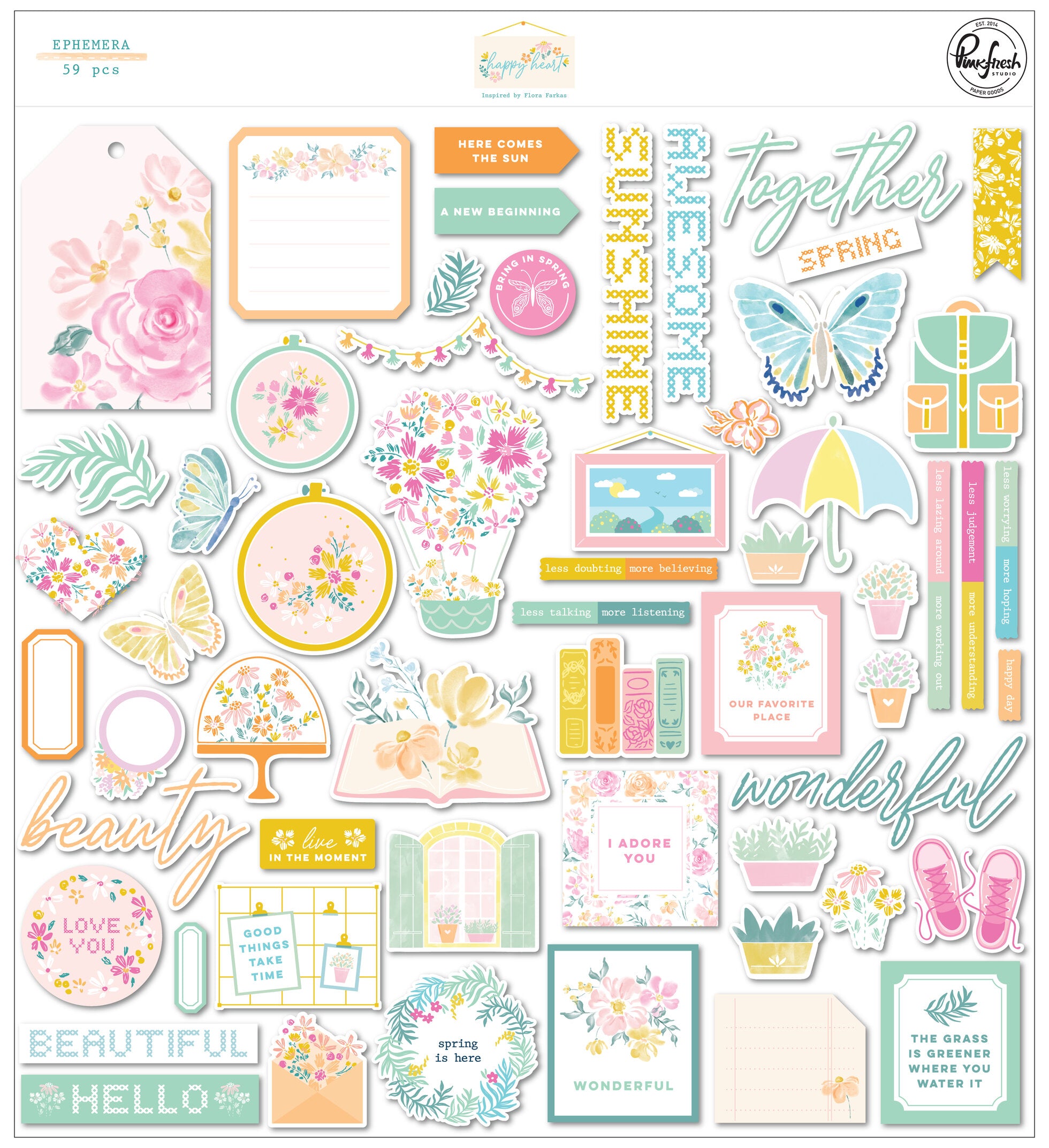 Happy Heart Ephemera – Butterfly Reflections, Ink.