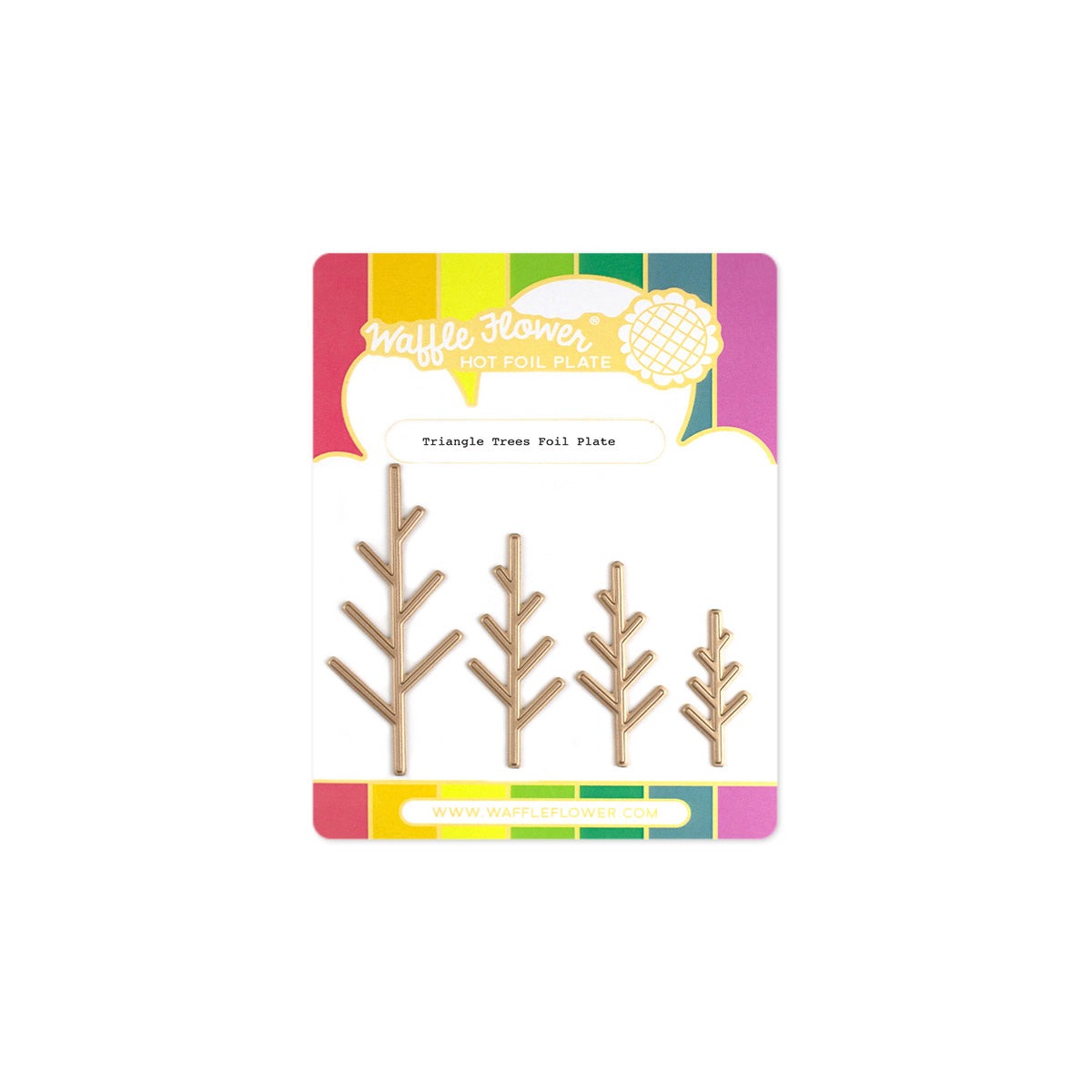 Triangle Trees Foil Plate – Butterfly Reflections, Ink.