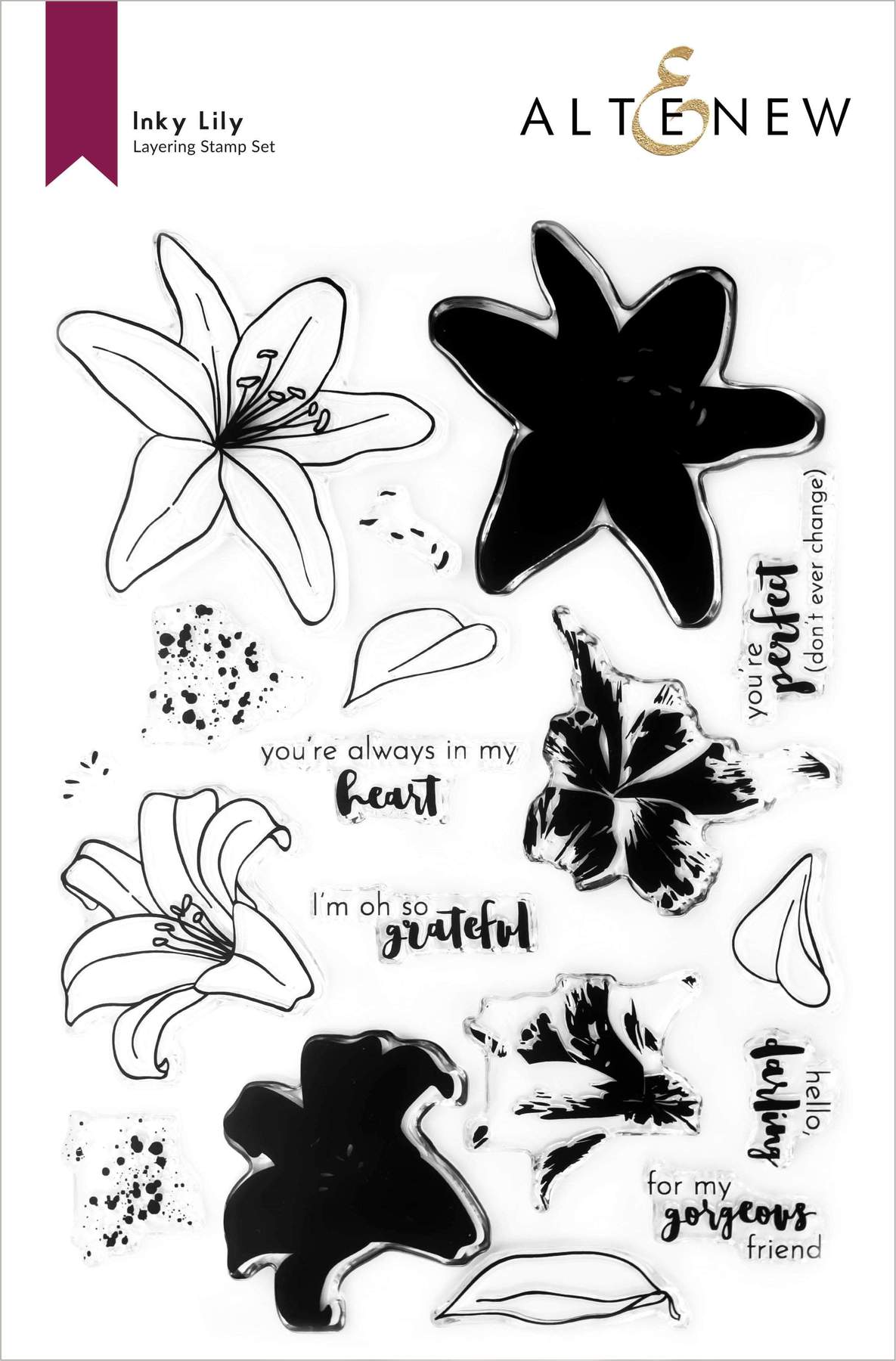 Inky Lily Stamp Set – Butterfly Reflections, Ink.