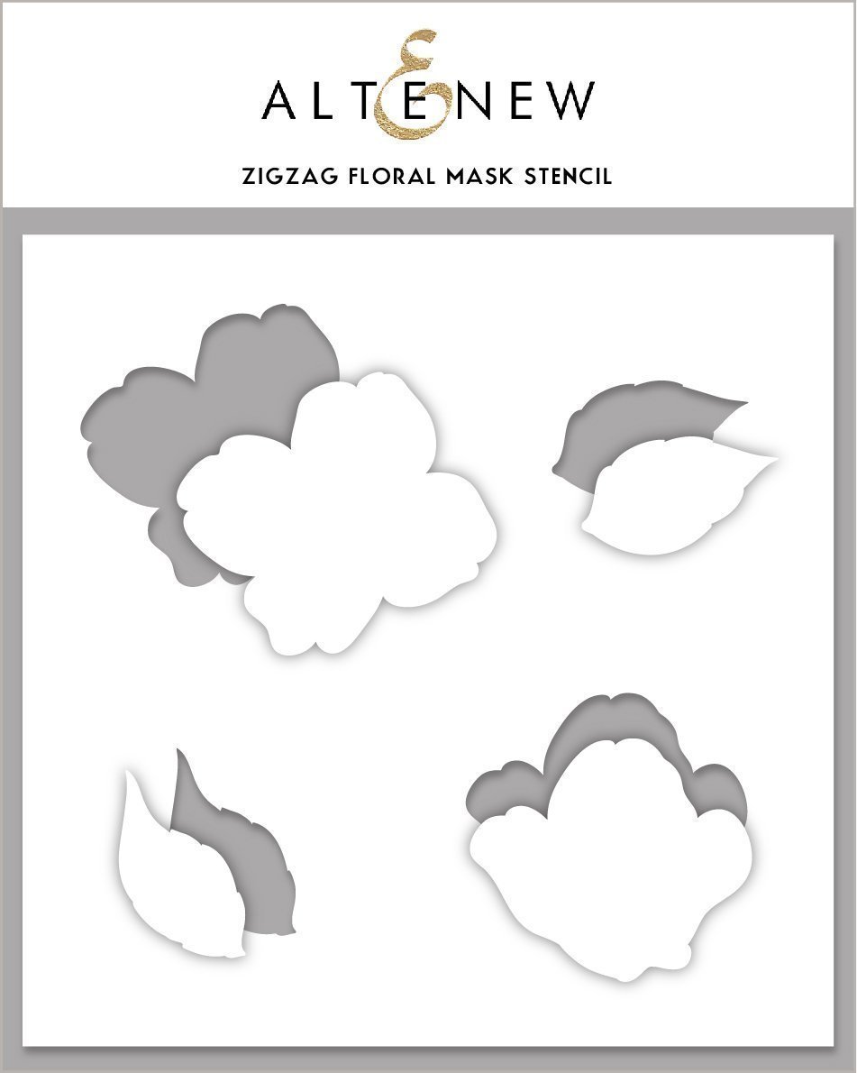 Zig Zag Floral Mask Stencil – Butterfly Reflections, Ink.