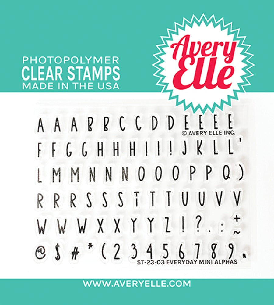 Everyday Mini Alphas Stamp Set – Butterfly Reflections, Ink.