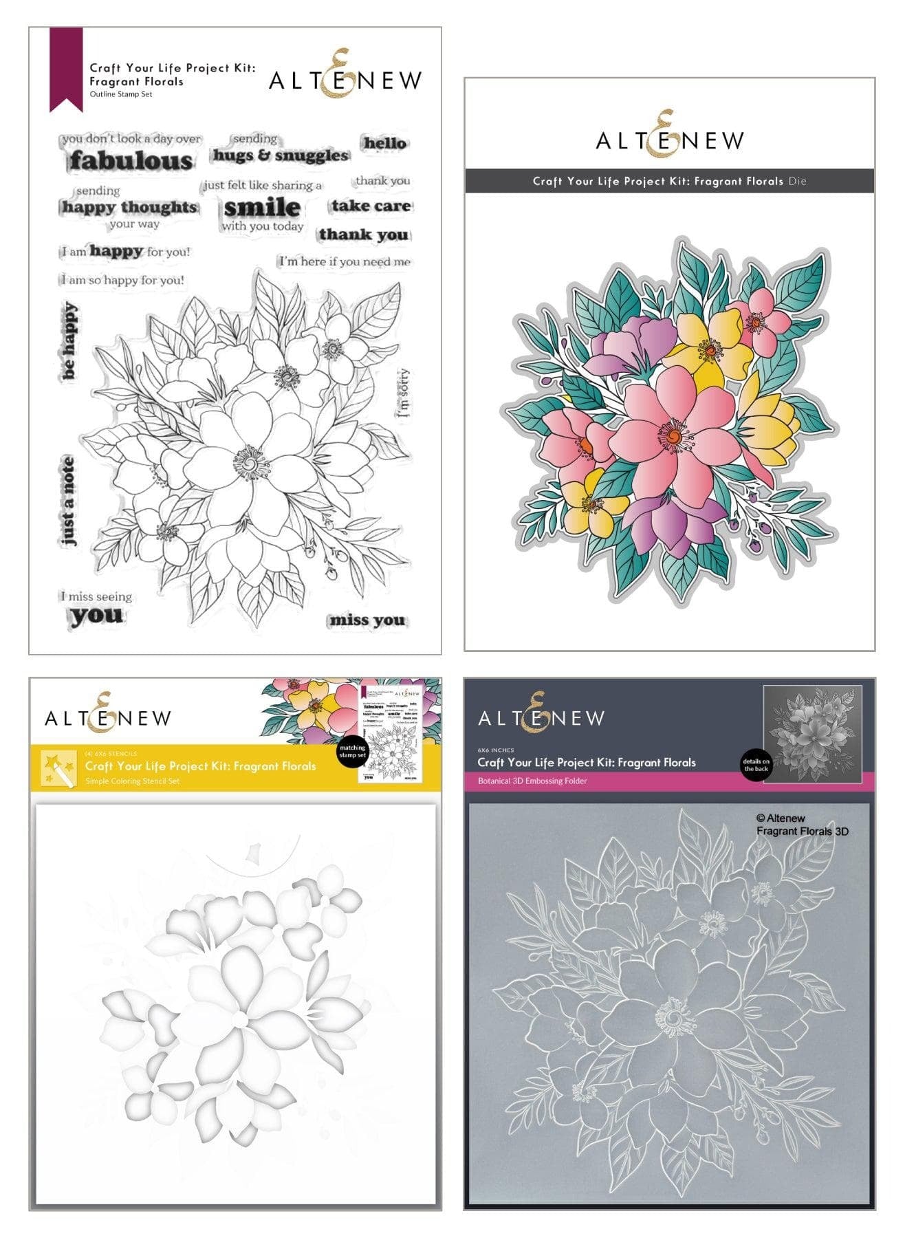 Craft Your Life Project Kit: Fragrant Florals – Butterfly Reflections, Ink.