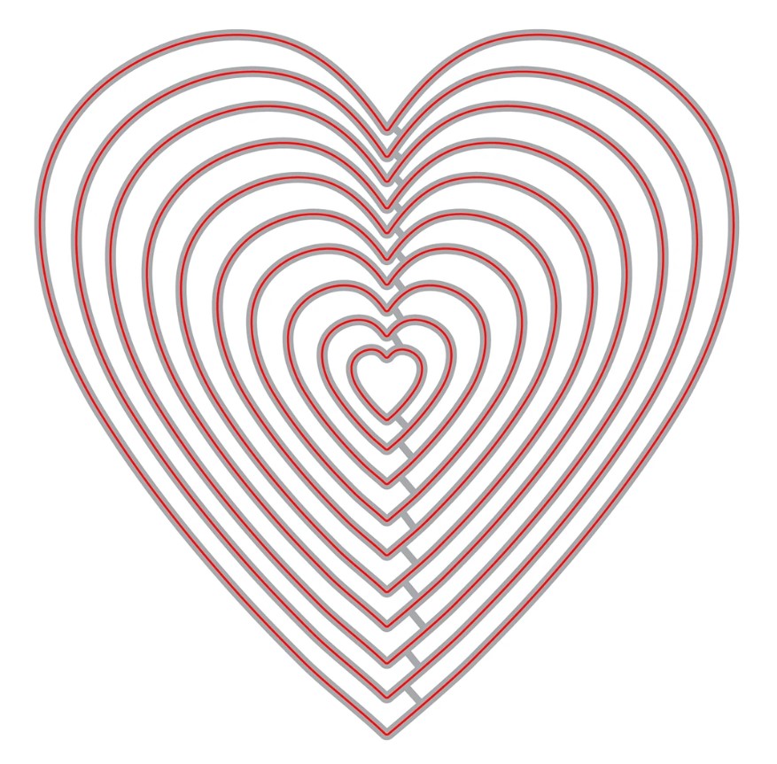 Stacking Hearts Honey Cuts – Butterfly Reflections, Ink.