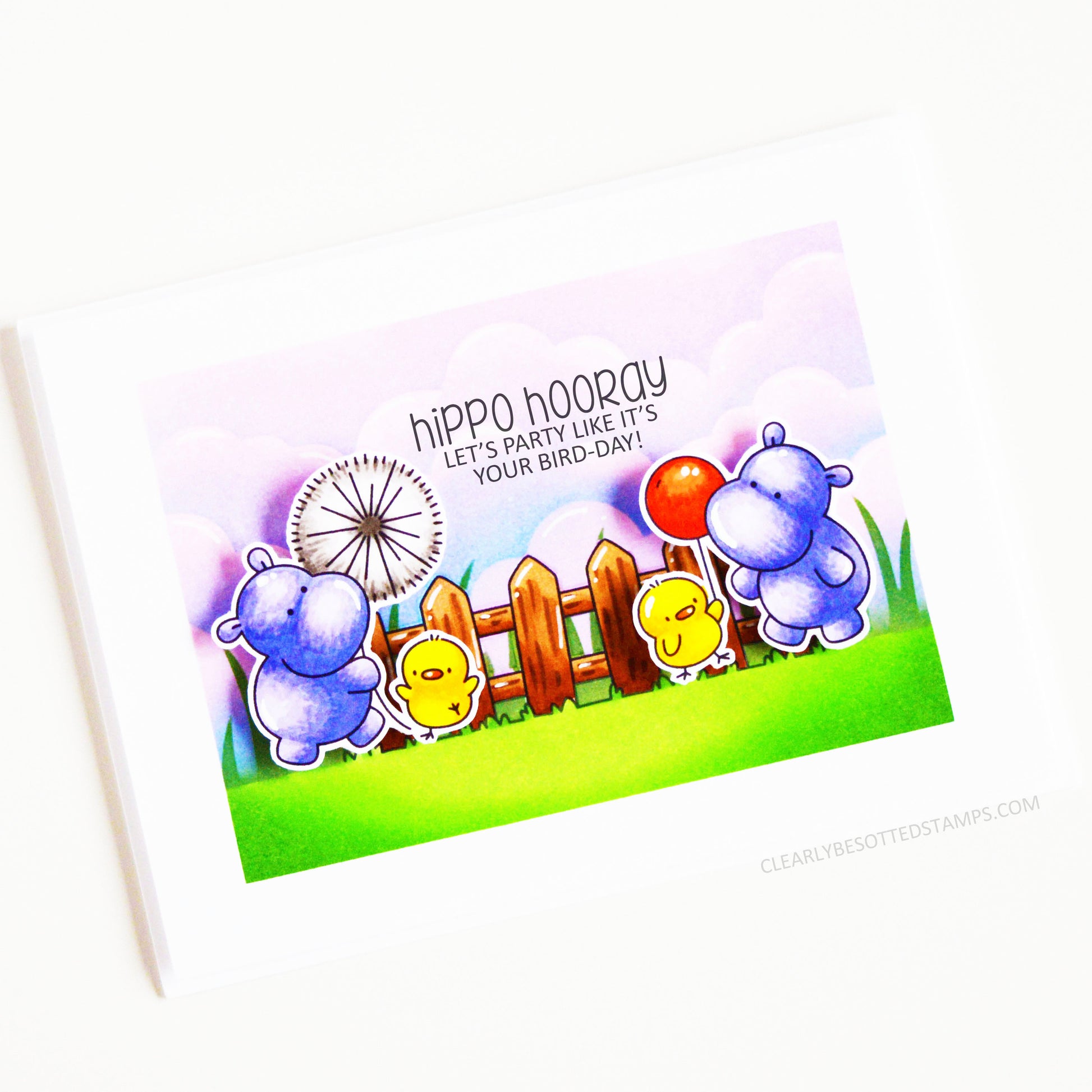 Hippo Bird Day Stamp Set – Butterfly Reflections, Ink.