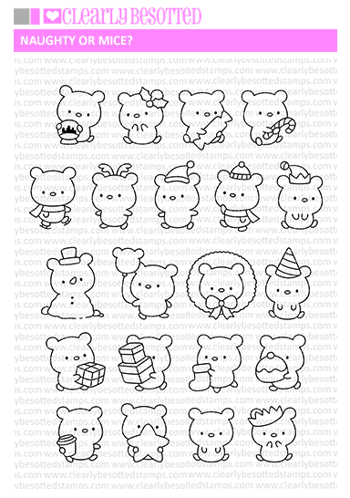 Naughty or Mice Stamp Set – Butterfly Reflections, Ink.