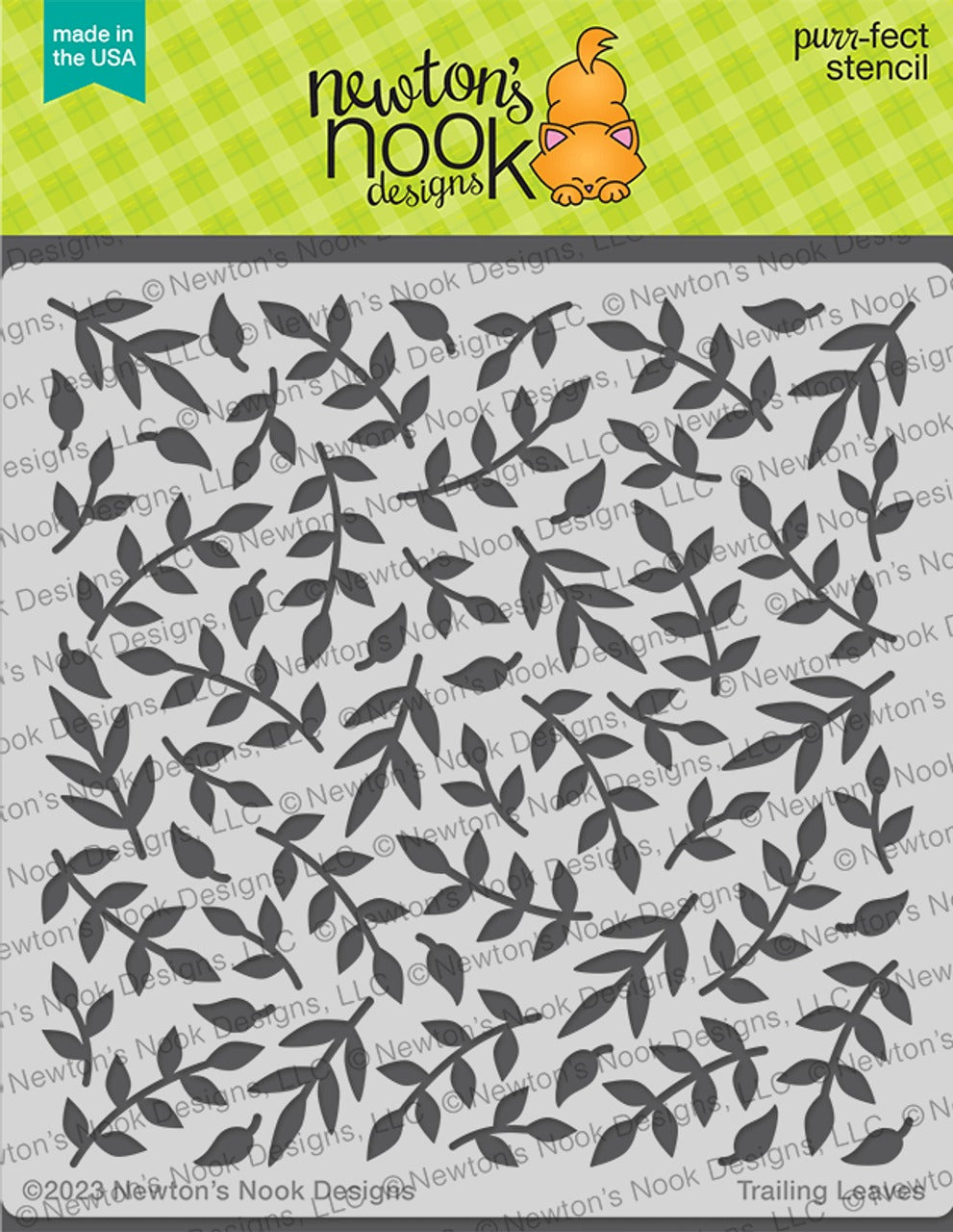 Trailing Leaves Stencil – Butterfly Reflections, Ink.