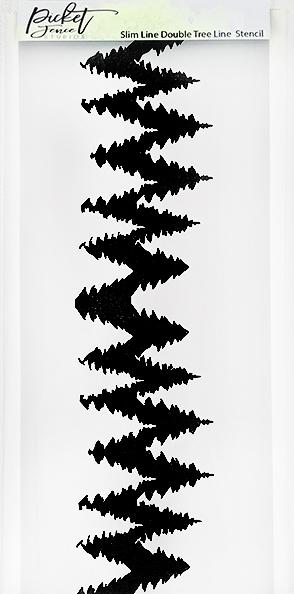 Slim Line Double Tree Line Stencil – Butterfly Reflections, Ink.