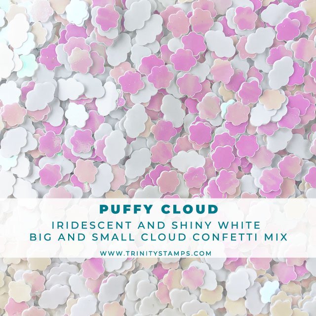 Puffy Cloud: Iridescent and Matte Cloud Confetti Mix – Butterfly Reflections, Ink.