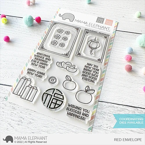 Red Envelope Stamp Set – Butterfly Reflections, Ink.