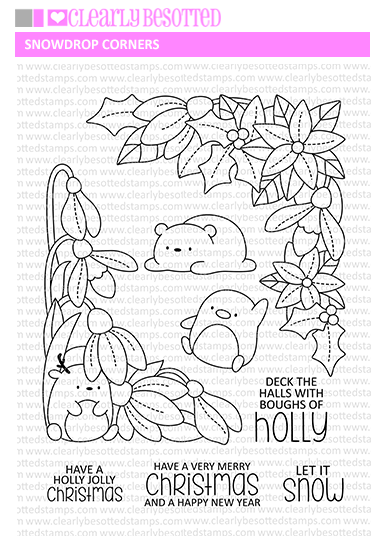 Snowdrop Corners Stamp Set – Butterfly Reflections, Ink.