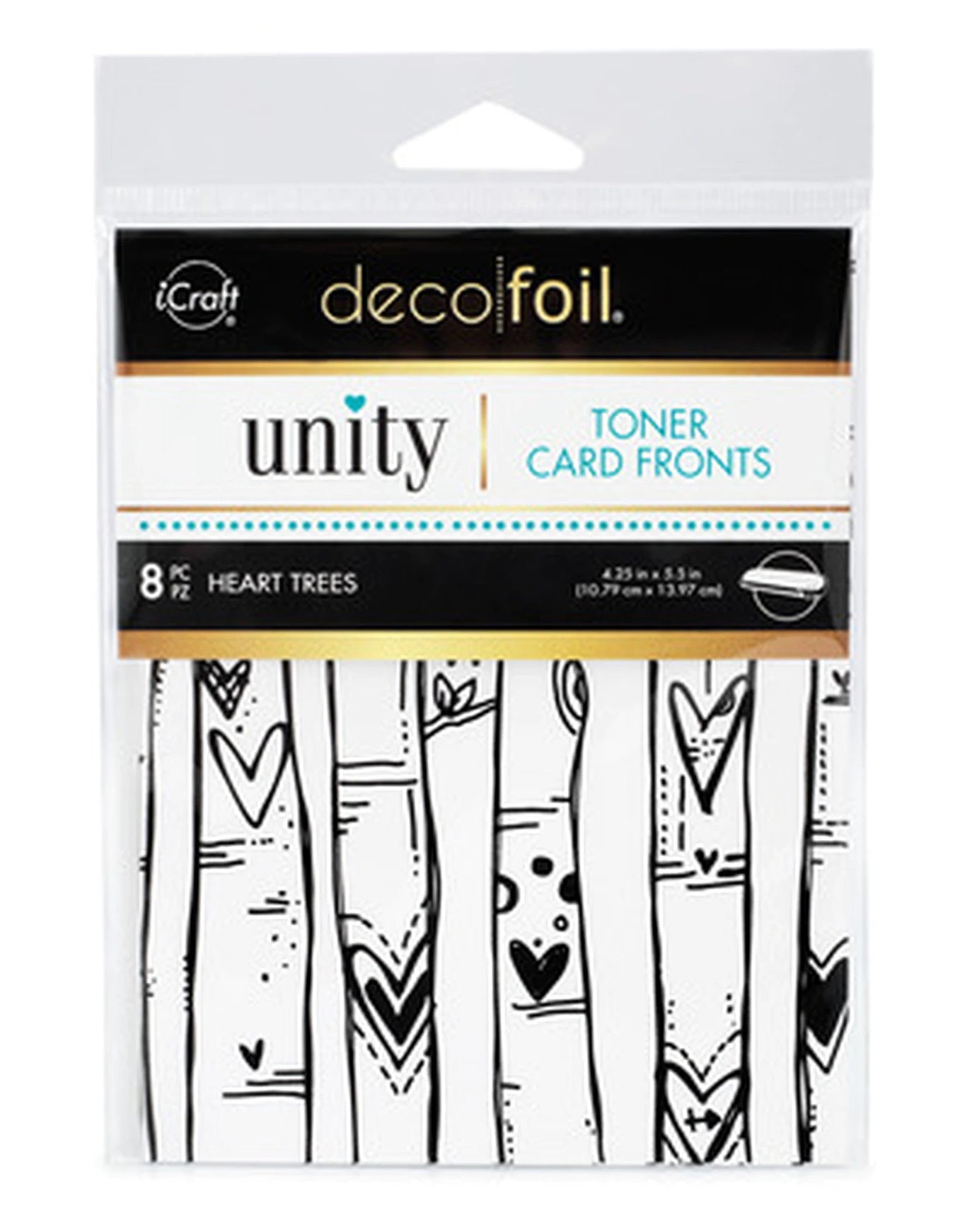 Deco Foil Toner Card Fronts Heart Trees – Butterfly Reflections, Ink.