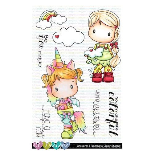 Unicorn & Rainbow Stamp Set – Butterfly Reflections, Ink.
