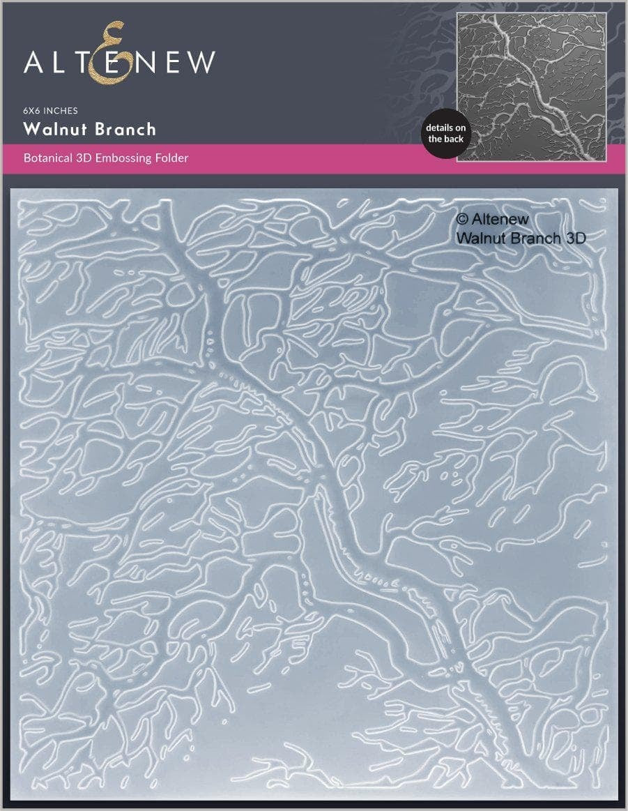 Walnut Branch 3D Embossing Folder – Butterfly Reflections, Ink.