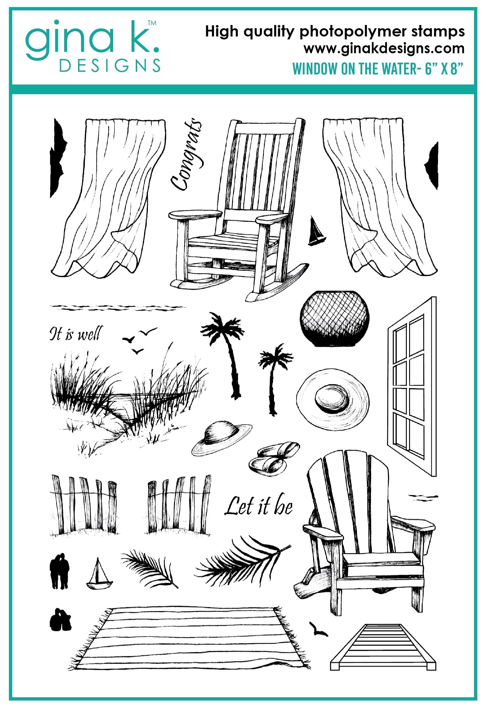 Window on the Water Stamp Set – Butterfly Reflections, Ink.